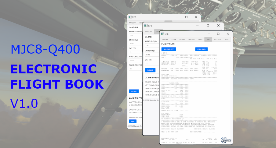Majestic Software - Electronic Flight Book - MJC8 | Aerosoft Shop