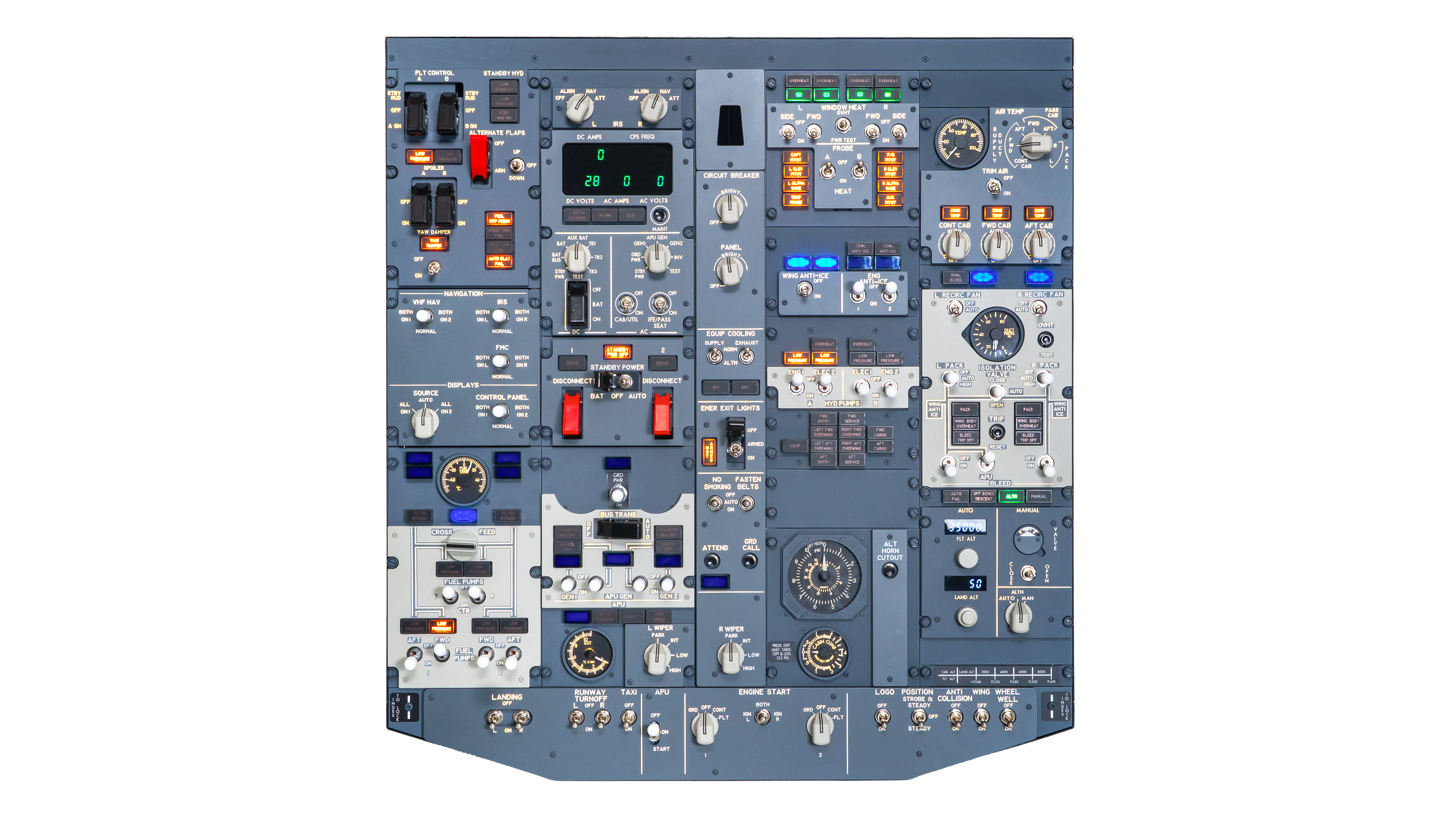 RAVO Flight Systems - 737NG Overhead Panel FWD | Aerosoft Shop