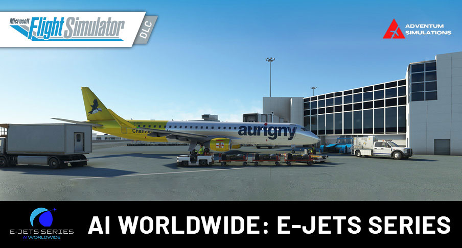 Adventum Simulations - AI Worldwide: E-Jets Series MSFS | Aerosoft Shop